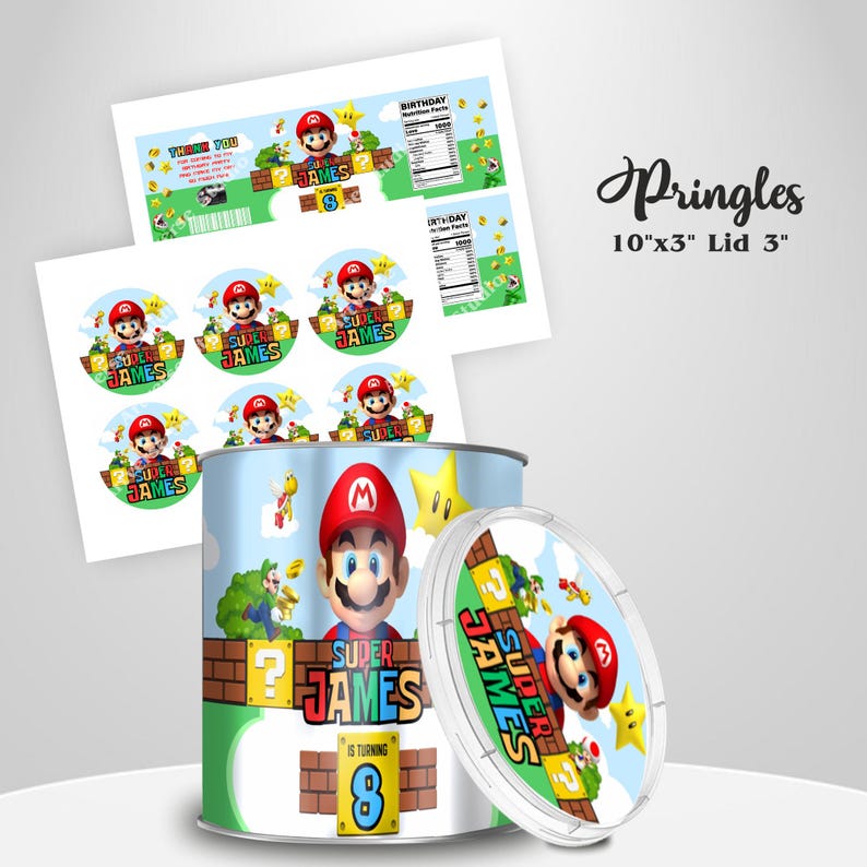 Mario Bros Party Bundle Mario Theme Party Super Mario Invite Boy 8th ...