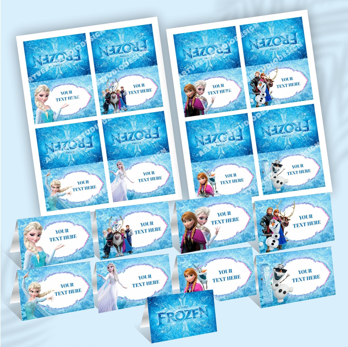 16 Food Tent Frozen Party Elsa Birthday Party Place Card Frozen Table ...