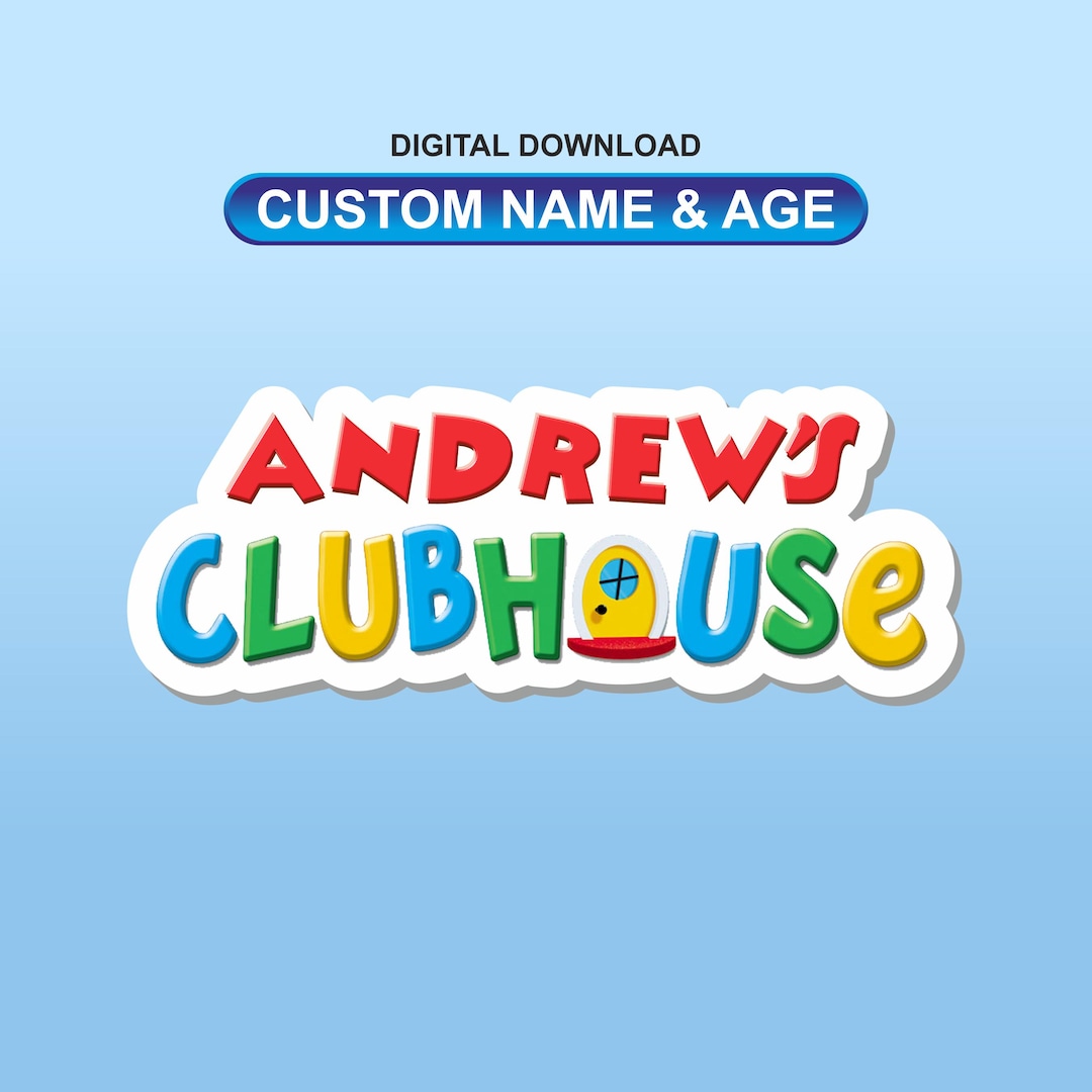 Clubhouse Birthday Party Logo Personalized Mickey Minnie Theme Party ...