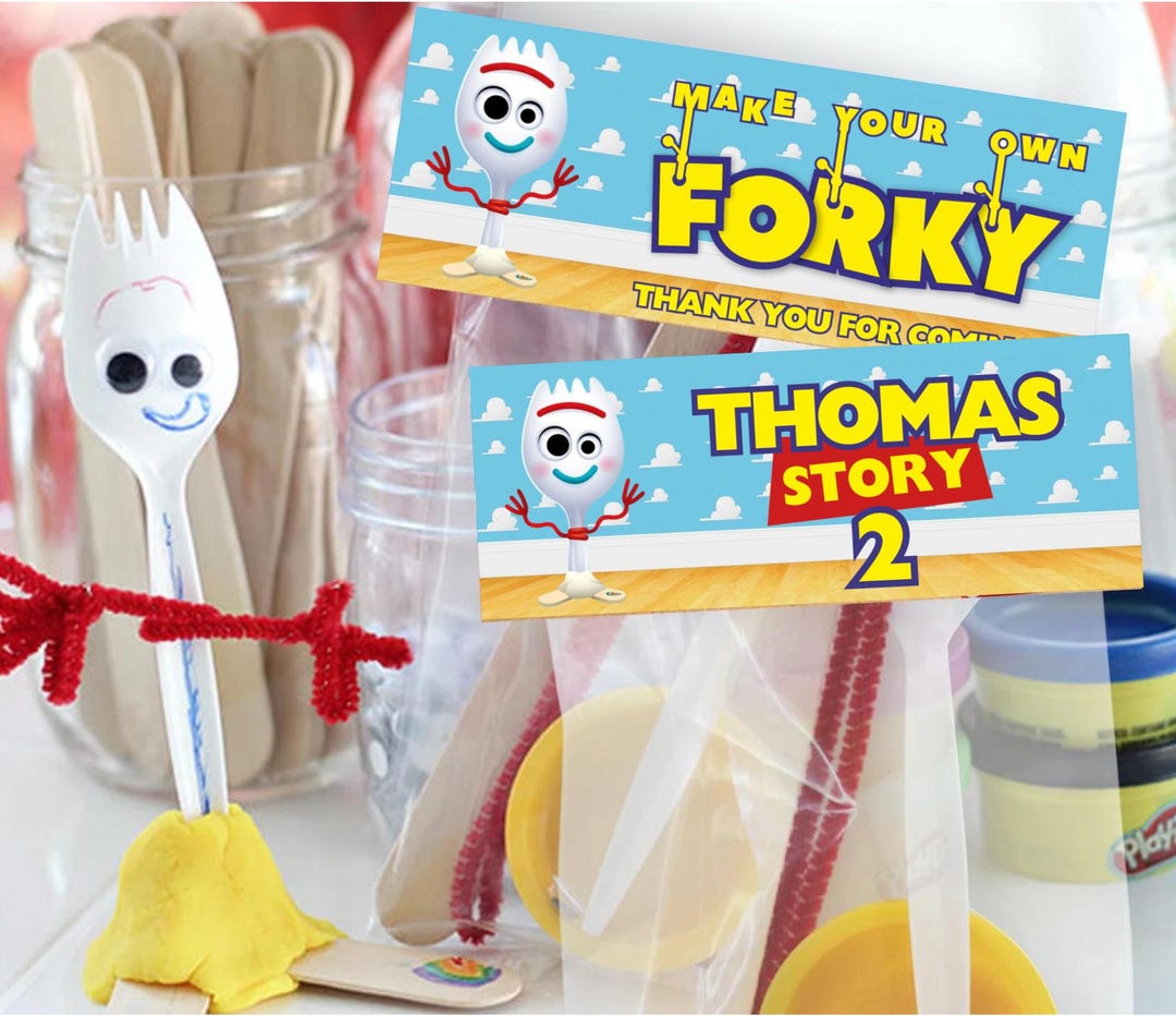 Toystory Birthday Forky Bag Label Buzzlightyear Toystory Party Favor ...