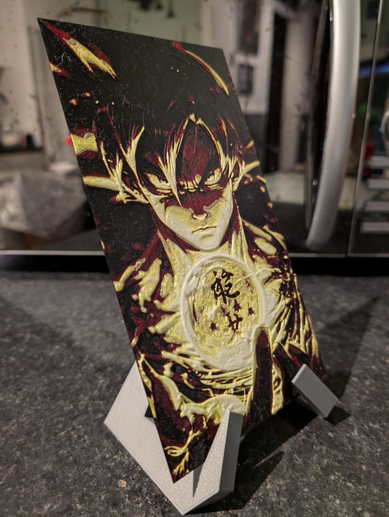 Songoku Hueforge 3D Print | Dragon Ball Anime Art | Multicolour 3D ...