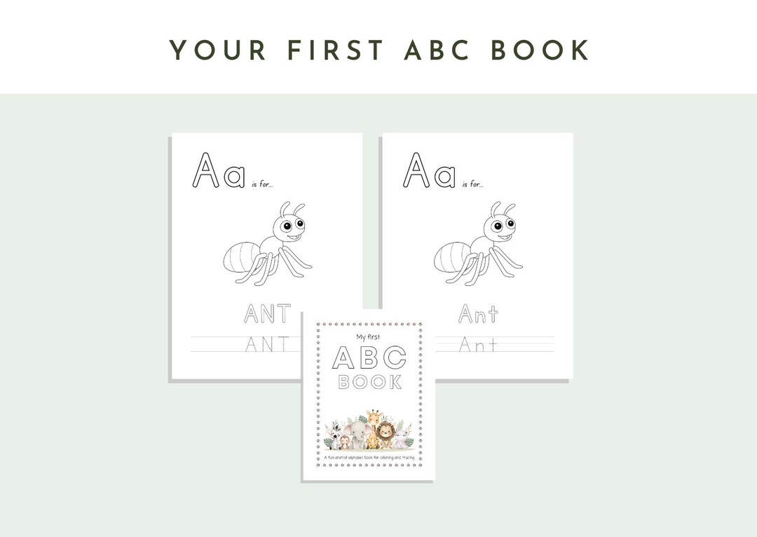 MY ABC BOOK (english) - 60-page Printable English Alphabet Book With ...