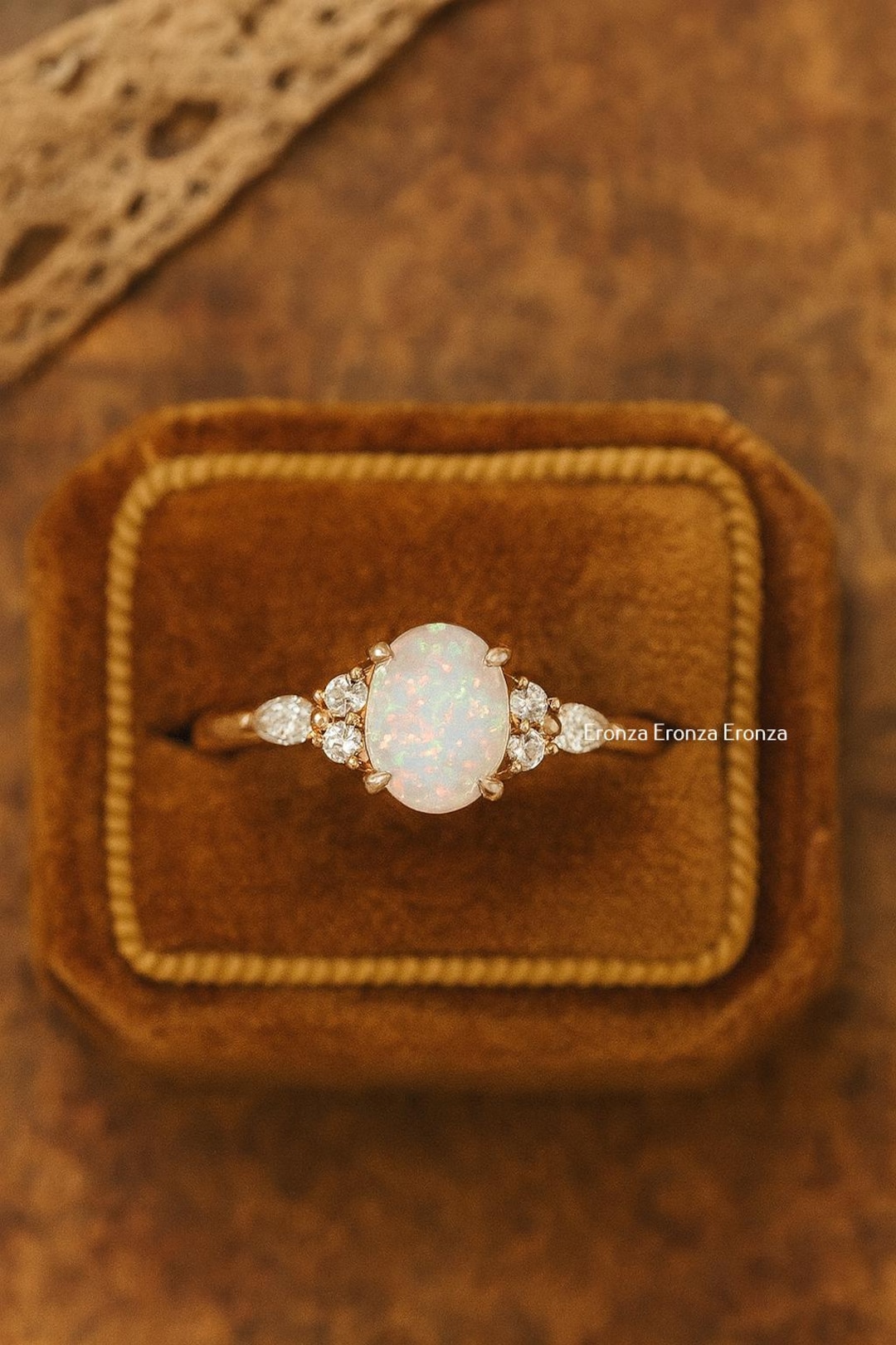Natural Opal Ring 14k Solid Gold Ring October Birthstone Ring Stunning ...