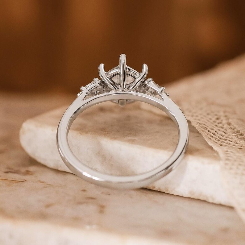 Custom Engagement Ring Setting Without Centre Diamond Custom Semi Mount ...