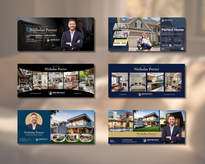 Premium Real Estate Canva Facebook Cover | Realtor Banner Template ...