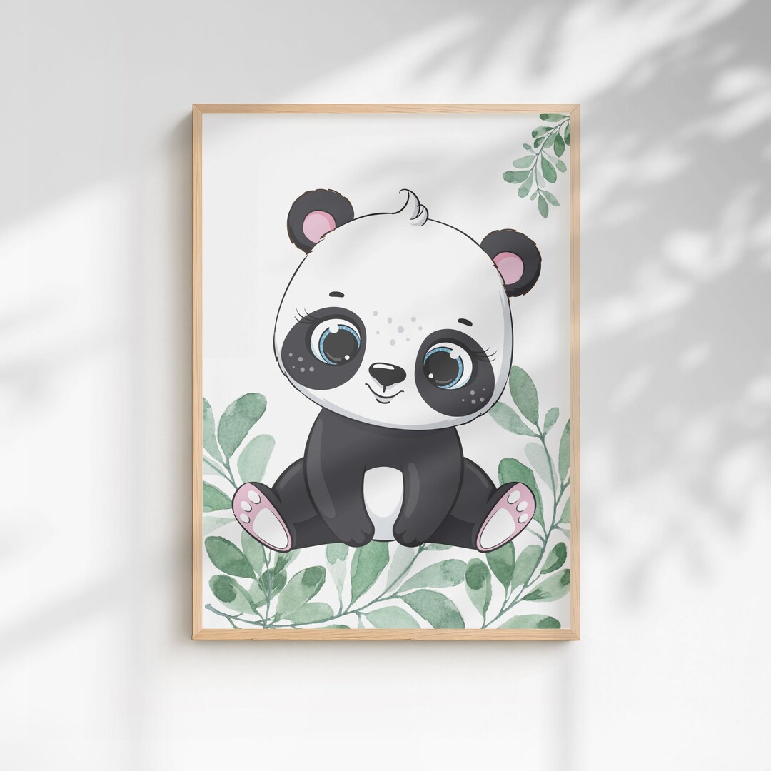 Cute Panda Poster for Children's Room | Sweet Baby Panda Picture ...