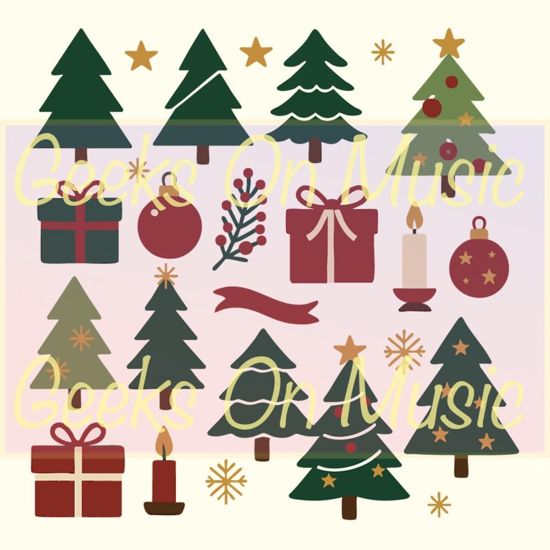 Christmas Clipart Bundle | Ai Pdf Svg Esp | Winter Holiday Elements ...