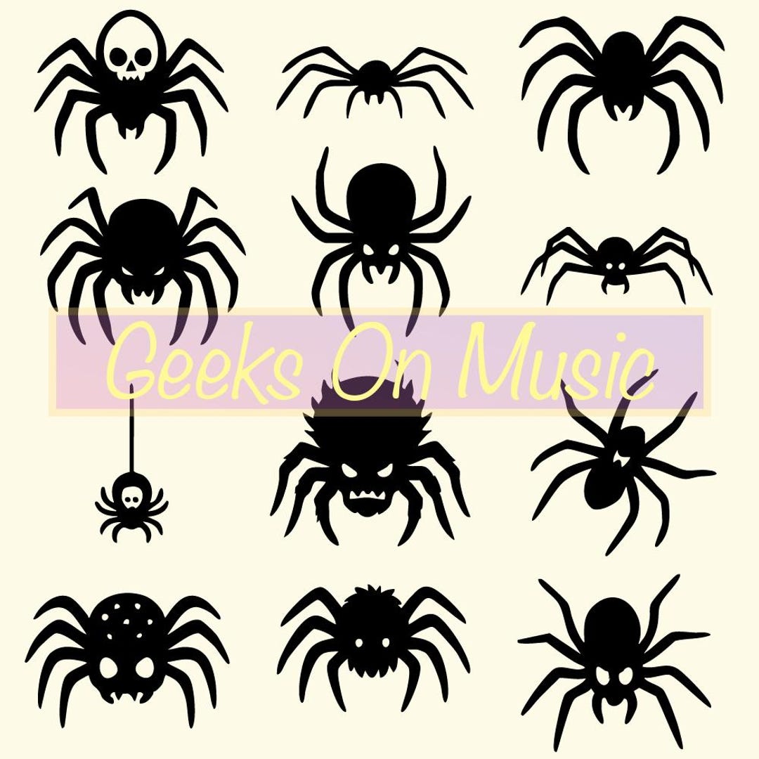 Halloween Spider Clipart, Spooky Vector Graphics (digital Download) - Etsy