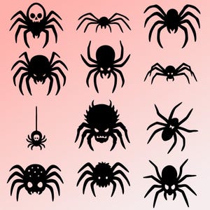 Halloween Spider Clipart, Spooky Vector Graphics (digital Download) - Etsy