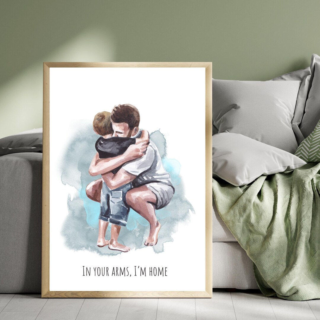 Father and Son Watercolor Print: Family Wall Art (digital Download) - Etsy