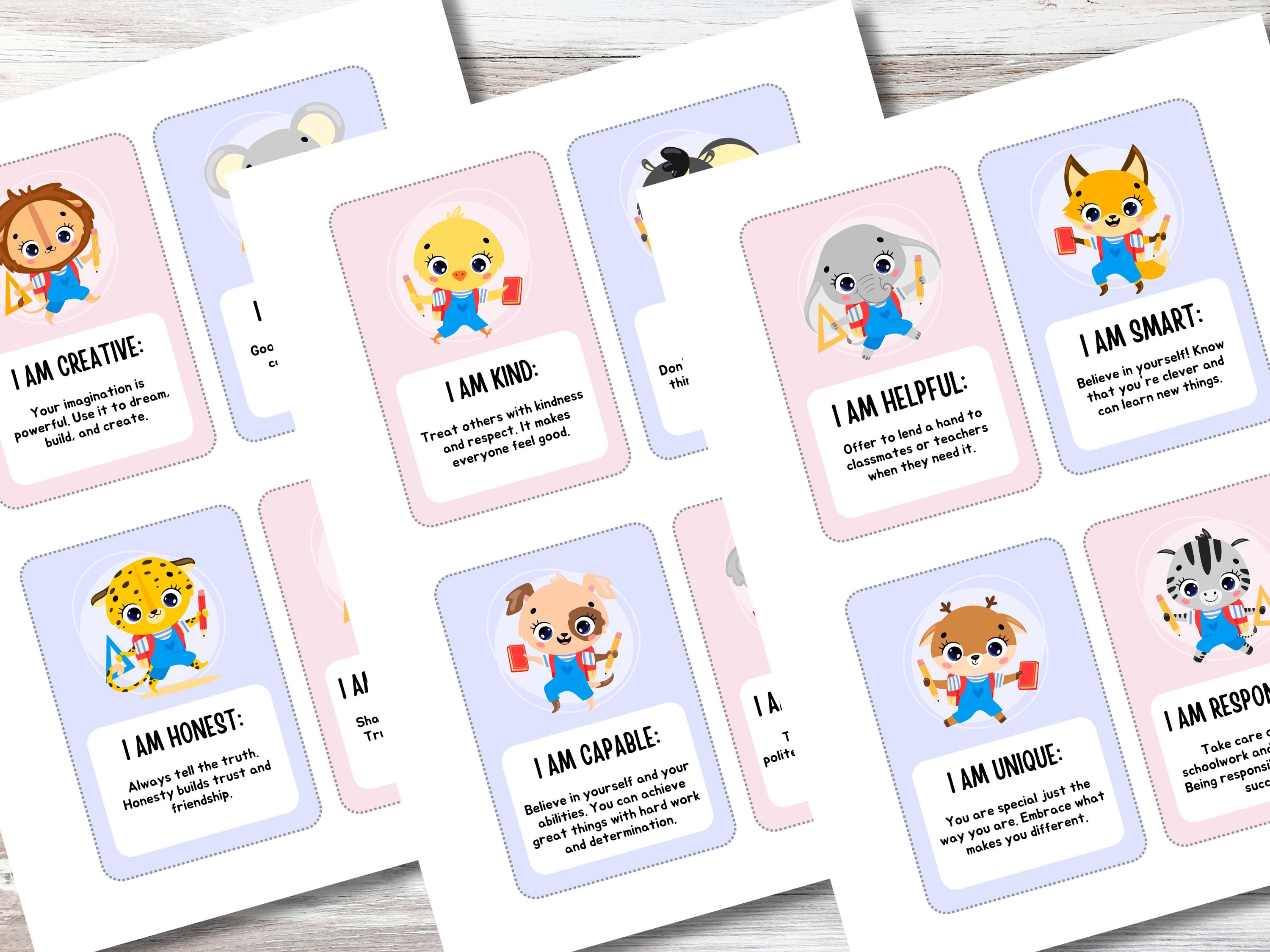 Animal Affirmation Cards for Kids: Positive Classroom Decor (printable ...