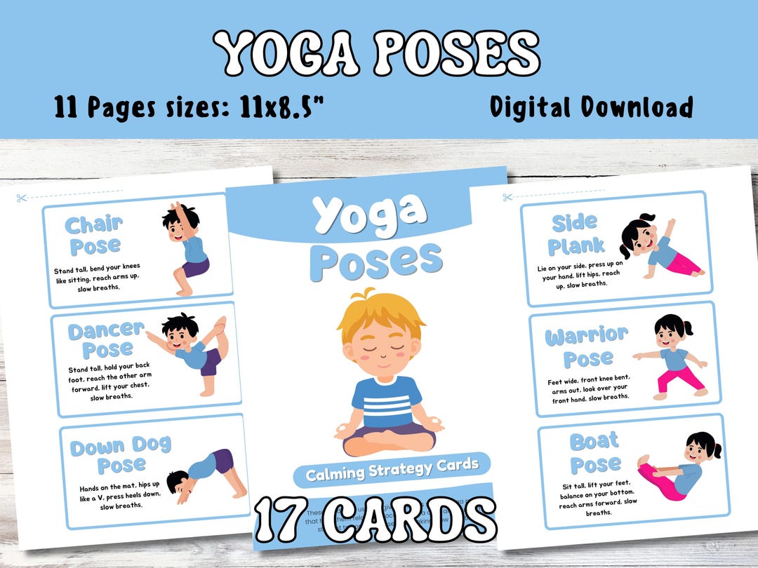 Kids Yoga Poses: Calming Strategy Cards, Playful Exercise (digital ...