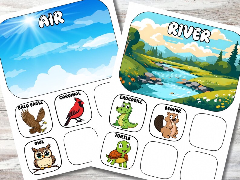 Animal Habitats Flashcards for Kids | 9 Habitats, 54 Animals ...