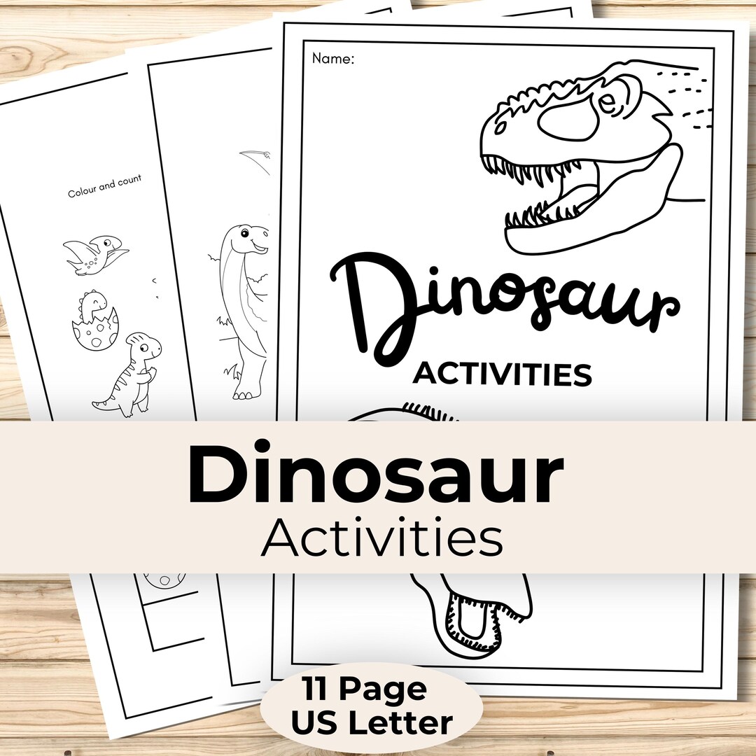 Dinosaur Activity Pack | Kids Coloring Pages & Worksheets | 11 ...