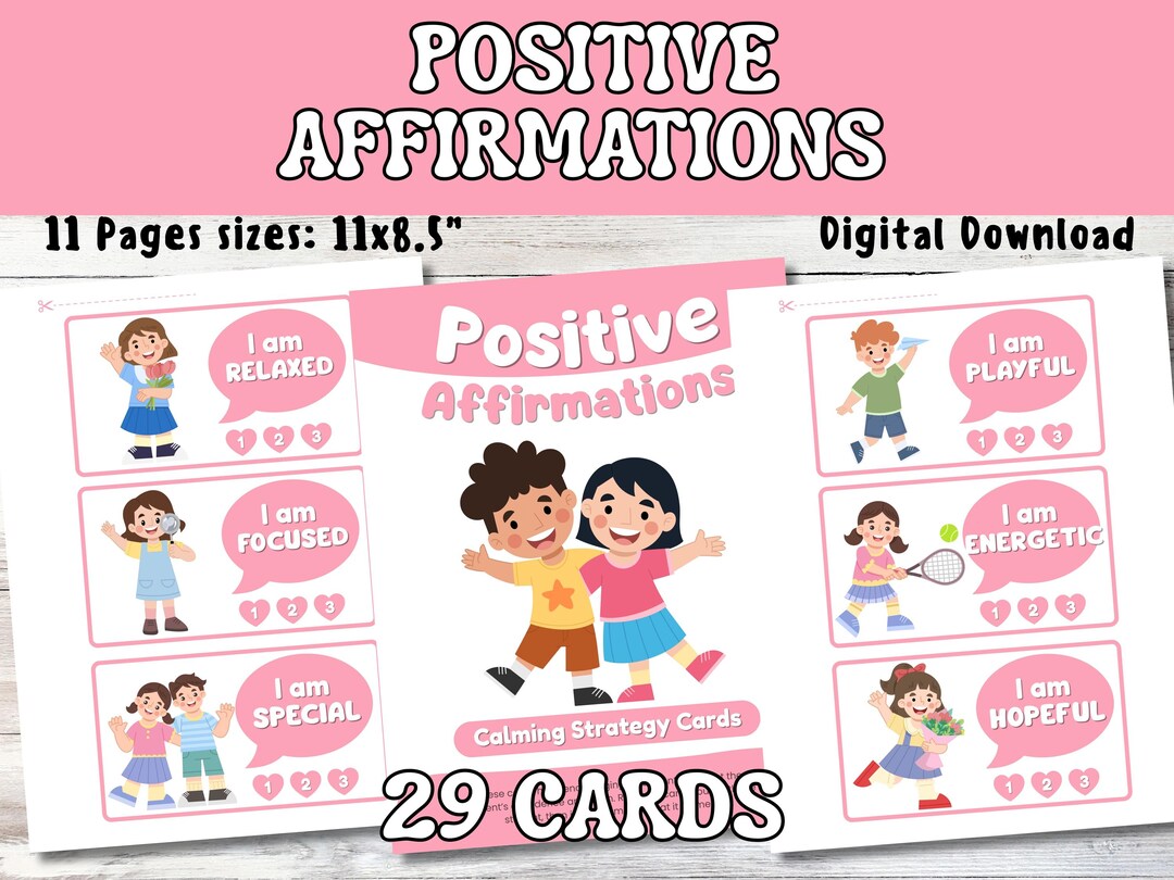 Positive Affirmations for Kids | Calming Strategy Cards | Mindfulness ...