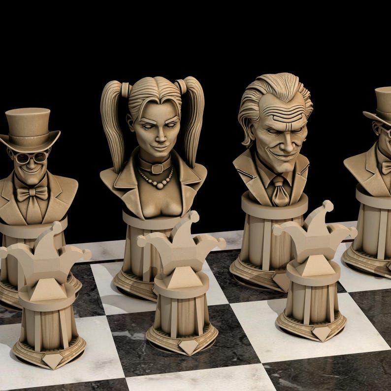 Joker Villain Chess Set STL Files – 3D Printable Digital Download - Etsy