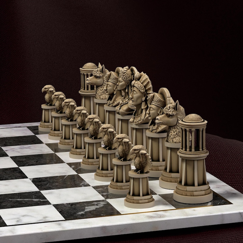 Inca Chess Set | 3D Printable Ancient Figures & Totems (digital ...