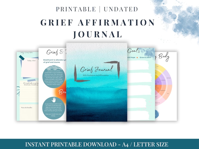 Printable Grief Journal | Printable Grief Workbook for Adults ...