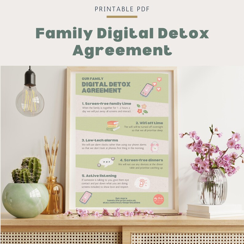 Family Digital Detox Printable | Screen-free Tracker & Planner | Tech ...