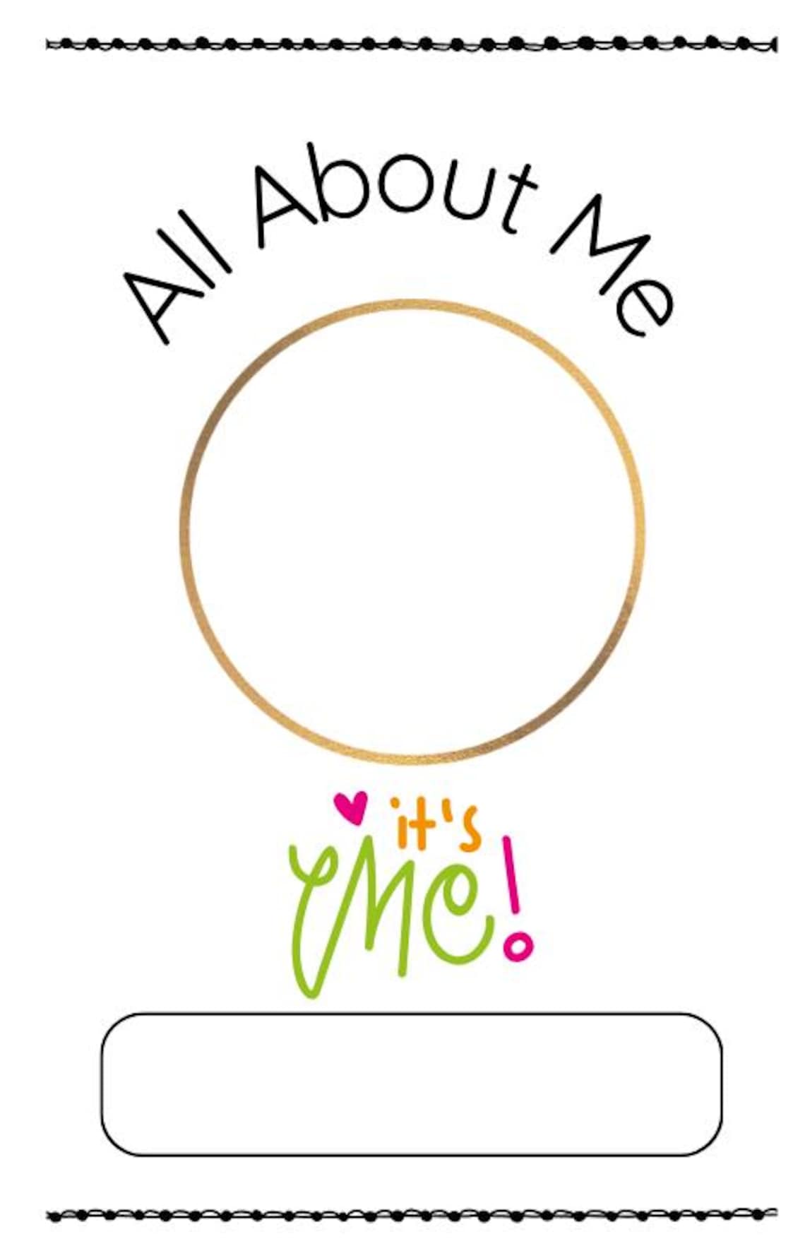 All About Me Printable Booklet | Preschool Back to School Activity - Etsy