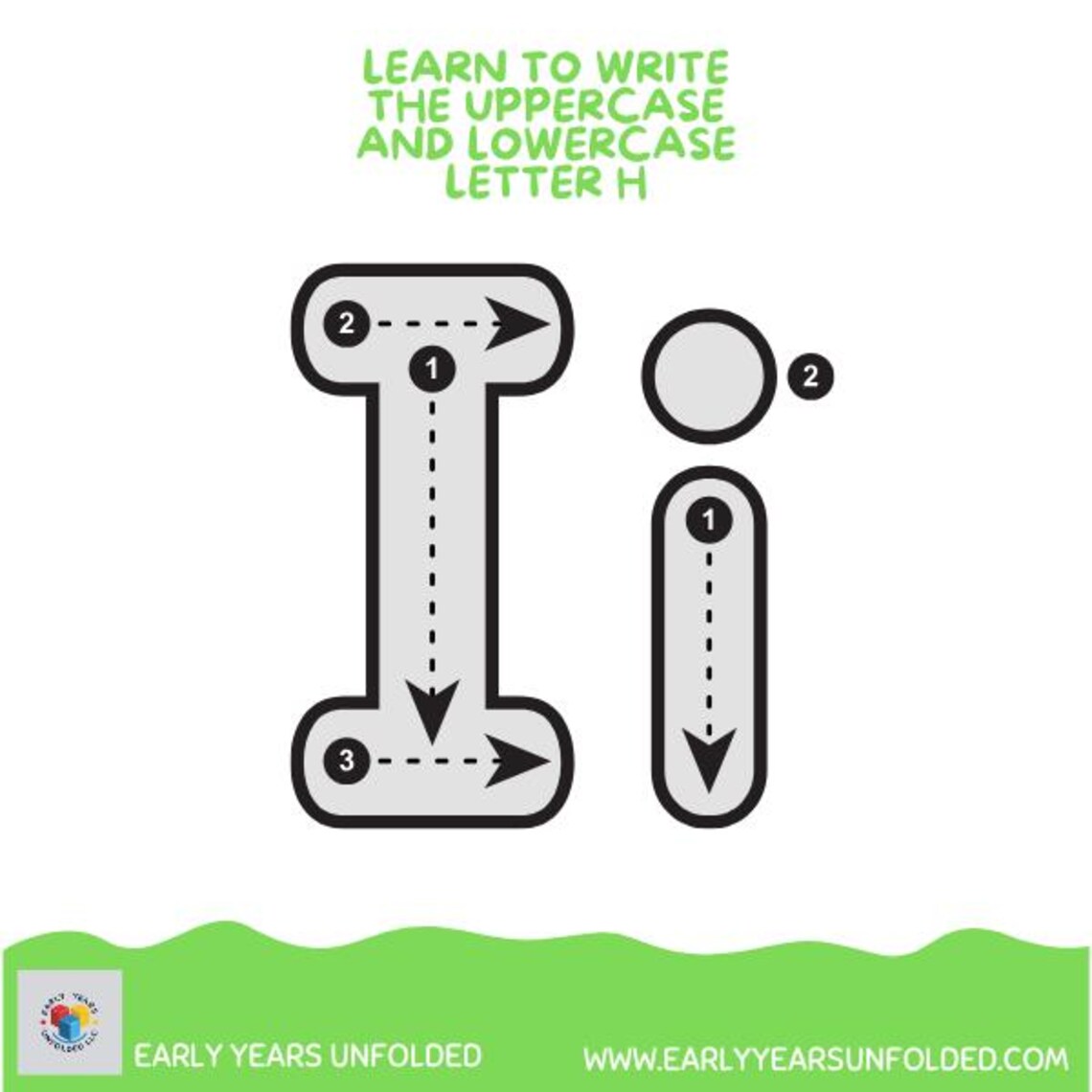 Letter I Writing Worksheet | Uppercase & Lowercase Practice - Etsy