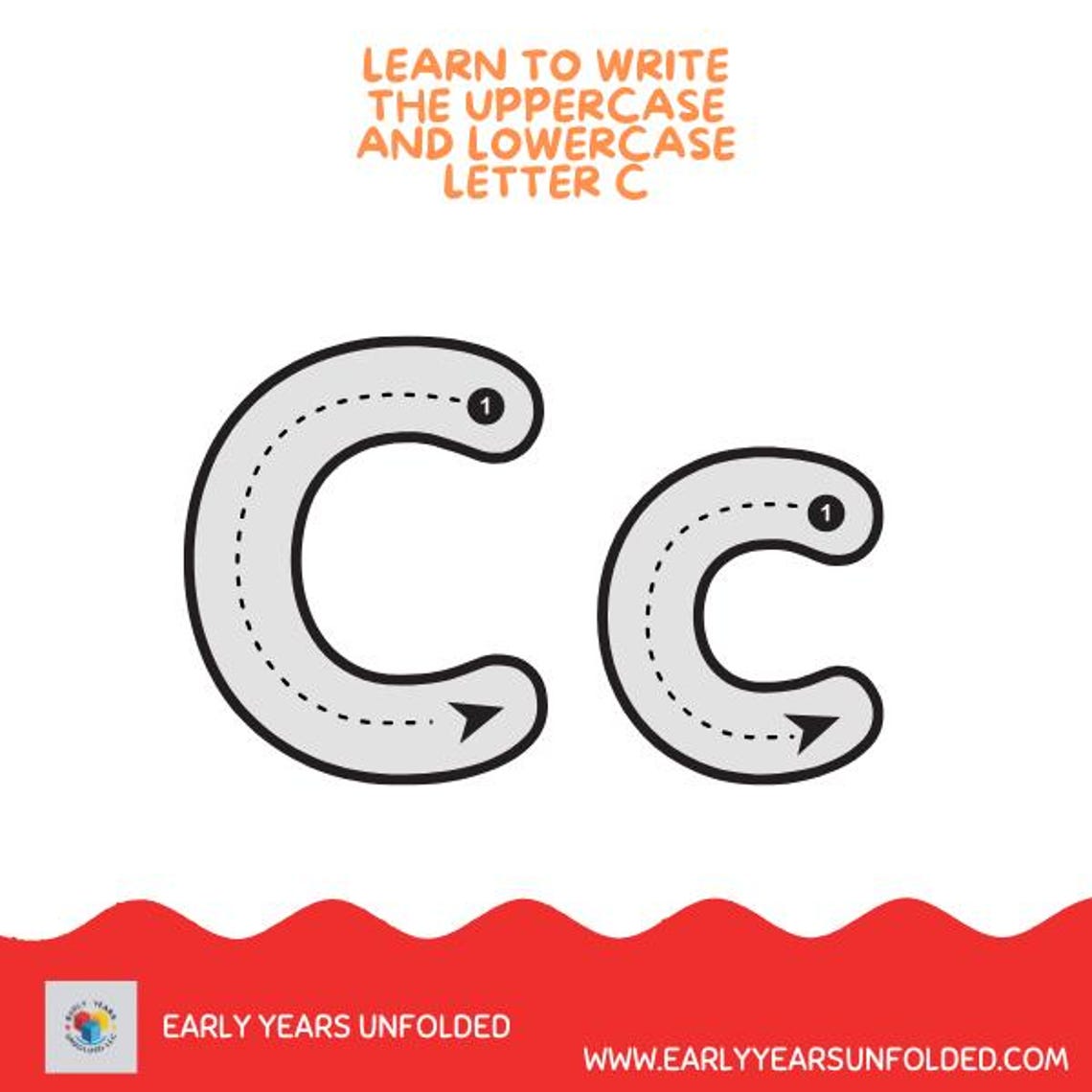 Letter C Writing Worksheet | Uppercase and Lowercase Practice for ...