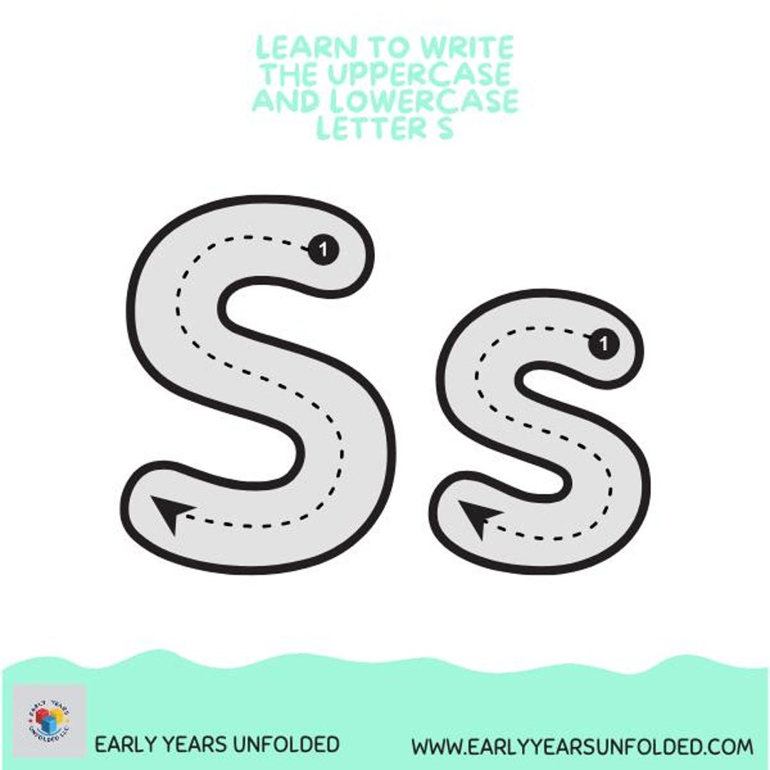 Letter S Writing Worksheet | Uppercase & Lowercase Practice - Etsy
