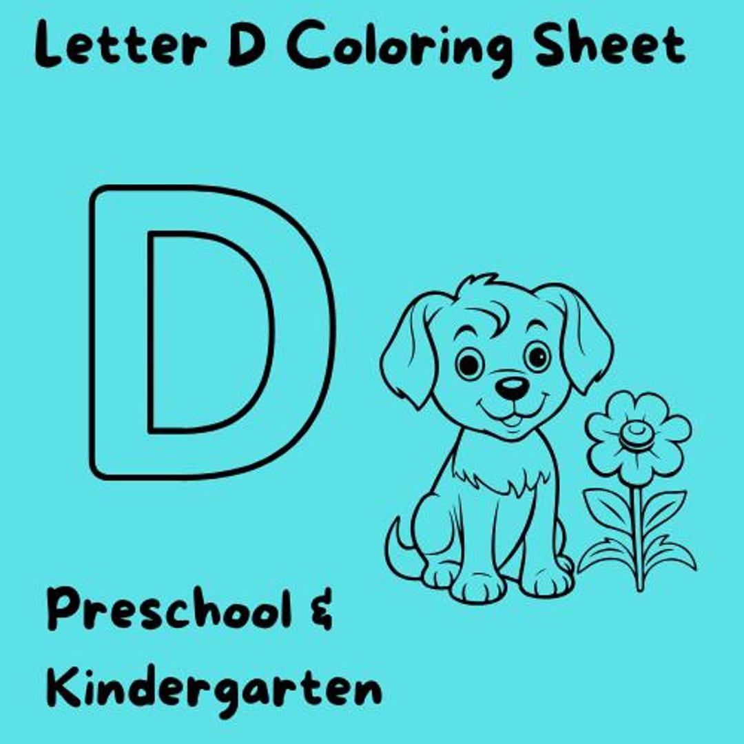 Letter D Coloring Page – Alphabet Activity for Preschool & Kindergarten ...