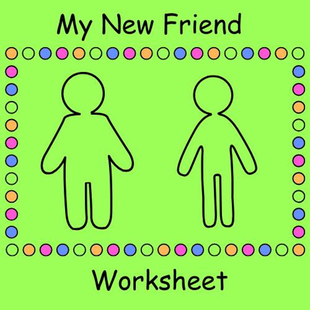 My New Friend Drawing Worksheet – Preschool Friendship Activity - Etsy