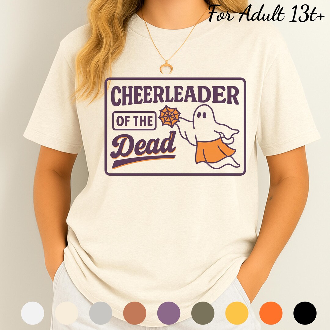 Spooky Ghost Cheerleader Halloween T-shirt: Teen & Adult - Etsy