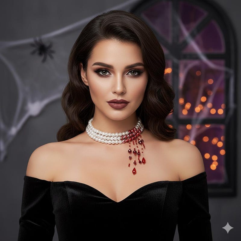 Blood Pearl Necklace - Etsy