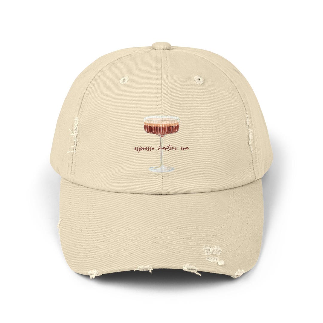 Distressed Cap, Espresso Martini Era Hat, Stone Colored Baseball Cap ...