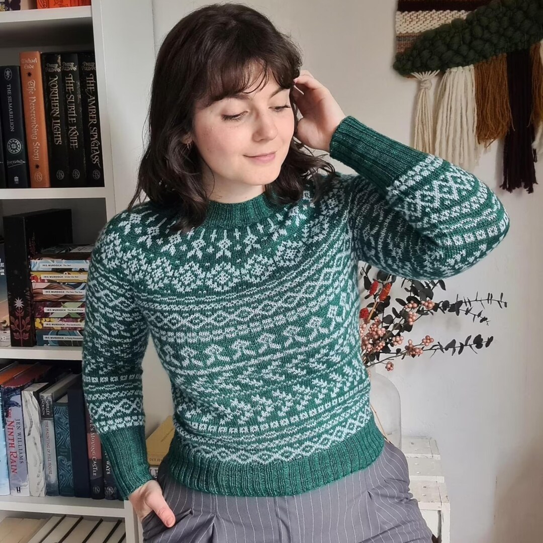 Fair Isle Sweater Knitting Pattern PDF, Nordic Colorwork Pullover, Cozy ...
