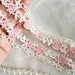 3 Yards Lace Trim Lovely Pink Roses Flowers Venice Lace Trim 1 | Etsy