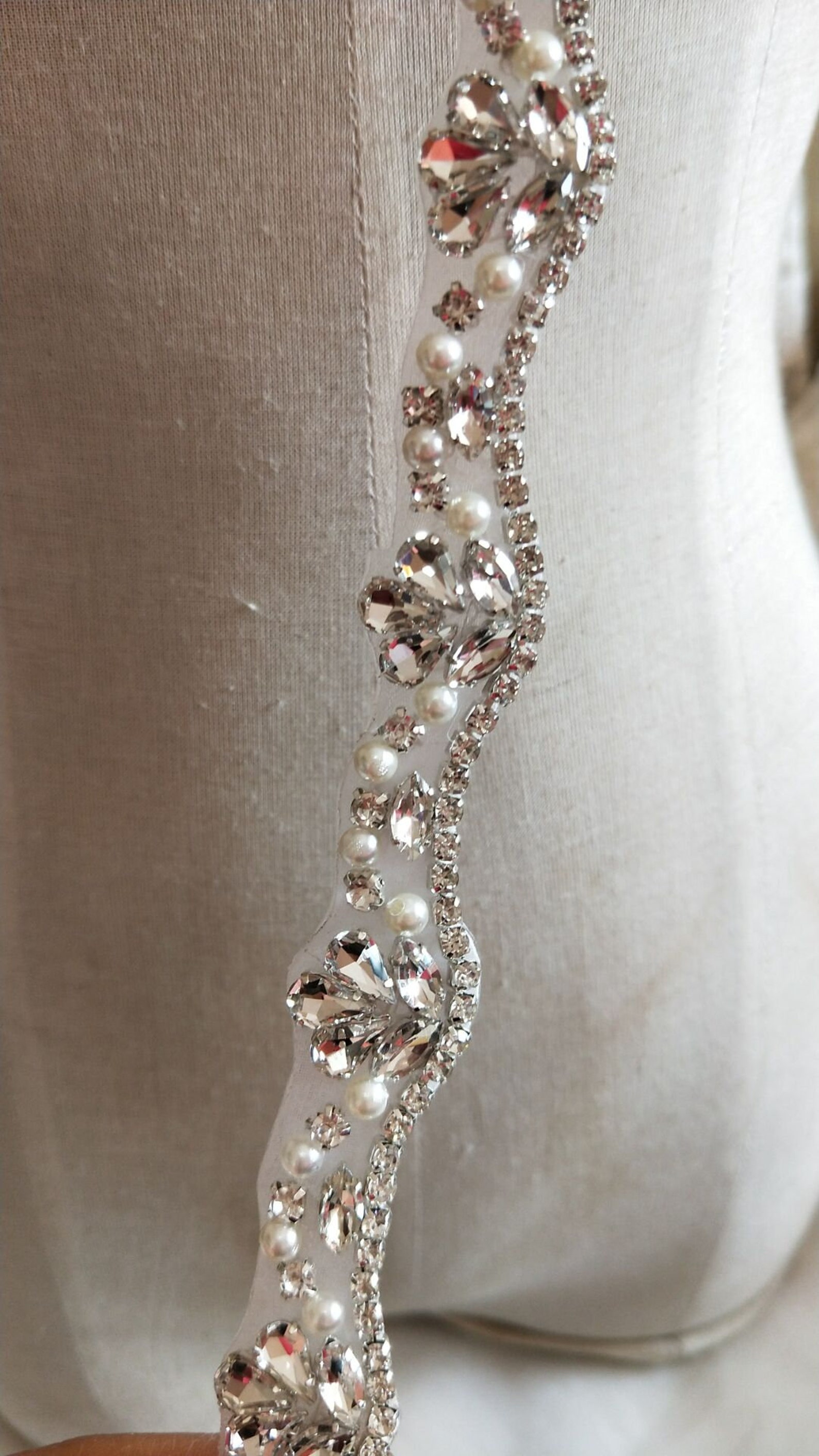 3 Colors Rhinestone Crystal Lace Trim 0.78 Wide For | Etsy