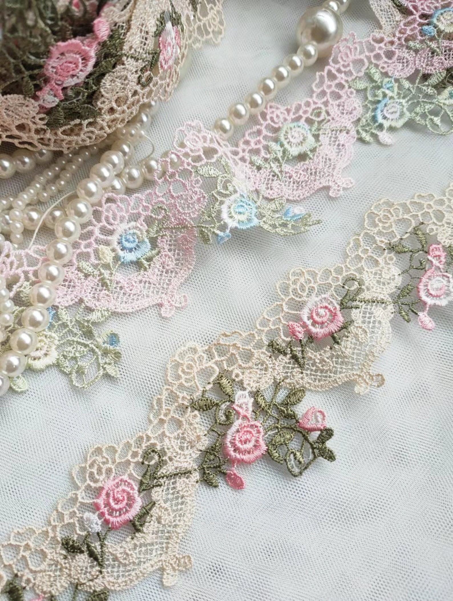 2 Yards 2 Colors Exquisite Venice Lace Trim Scalloped Roses - Etsy