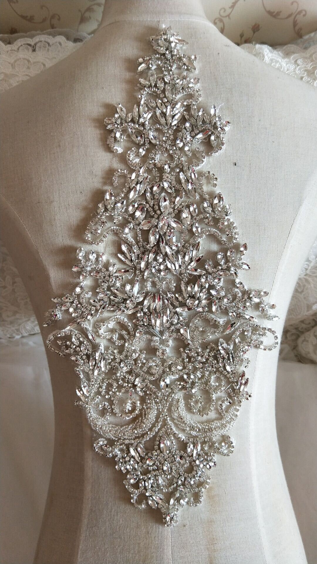 Gorgeous Rhinestone Crystal Applique for Bridal Accessories - Etsy