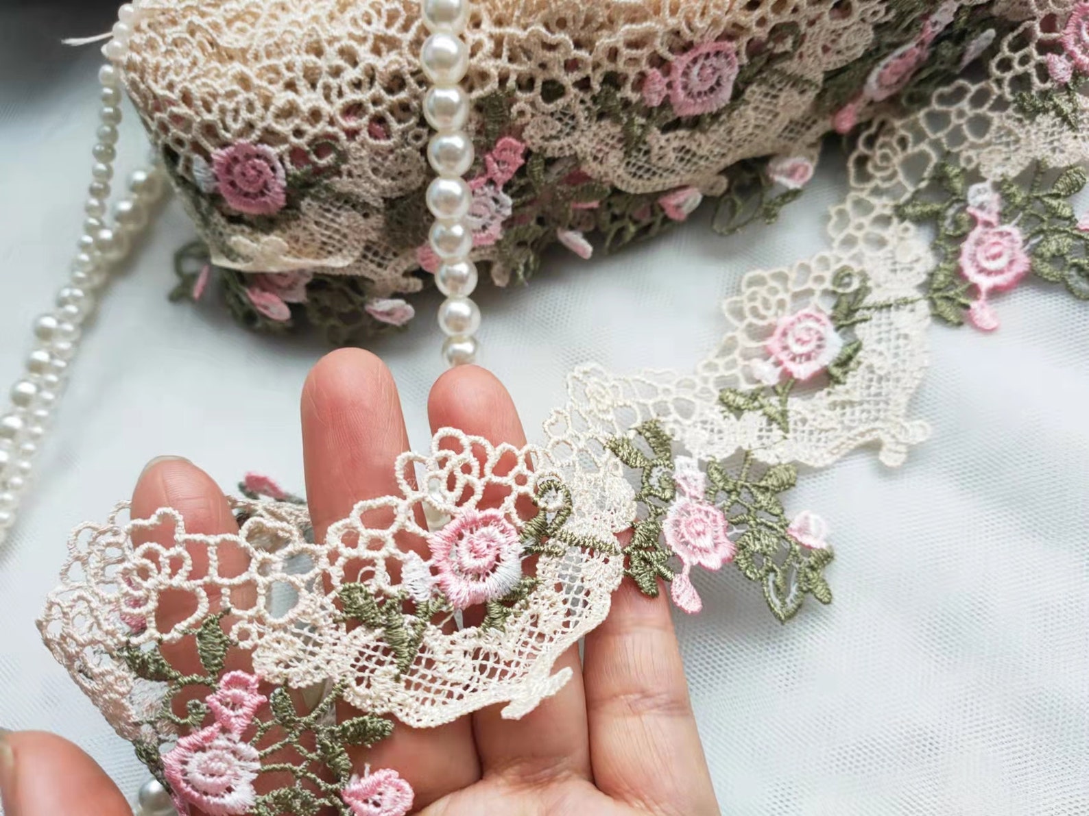 2 Yards 2 Colors Exquisite Venice Lace Trim Scalloped Roses - Etsy