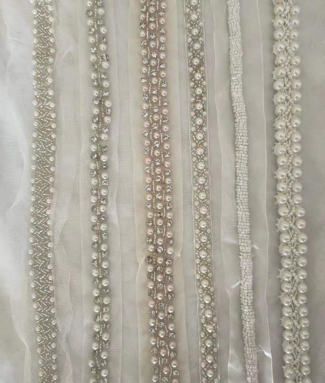 Beaded Lace Trim Pearl Beaded Lace Trim 1 Yard for Costume Wedding ...