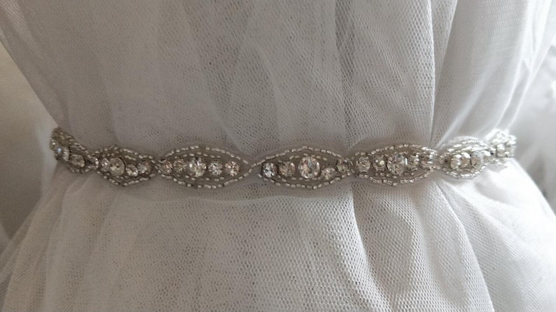 Rhinestone Crystal Lace Trim for Bridal Accessories Wedding Dress Sash ...
