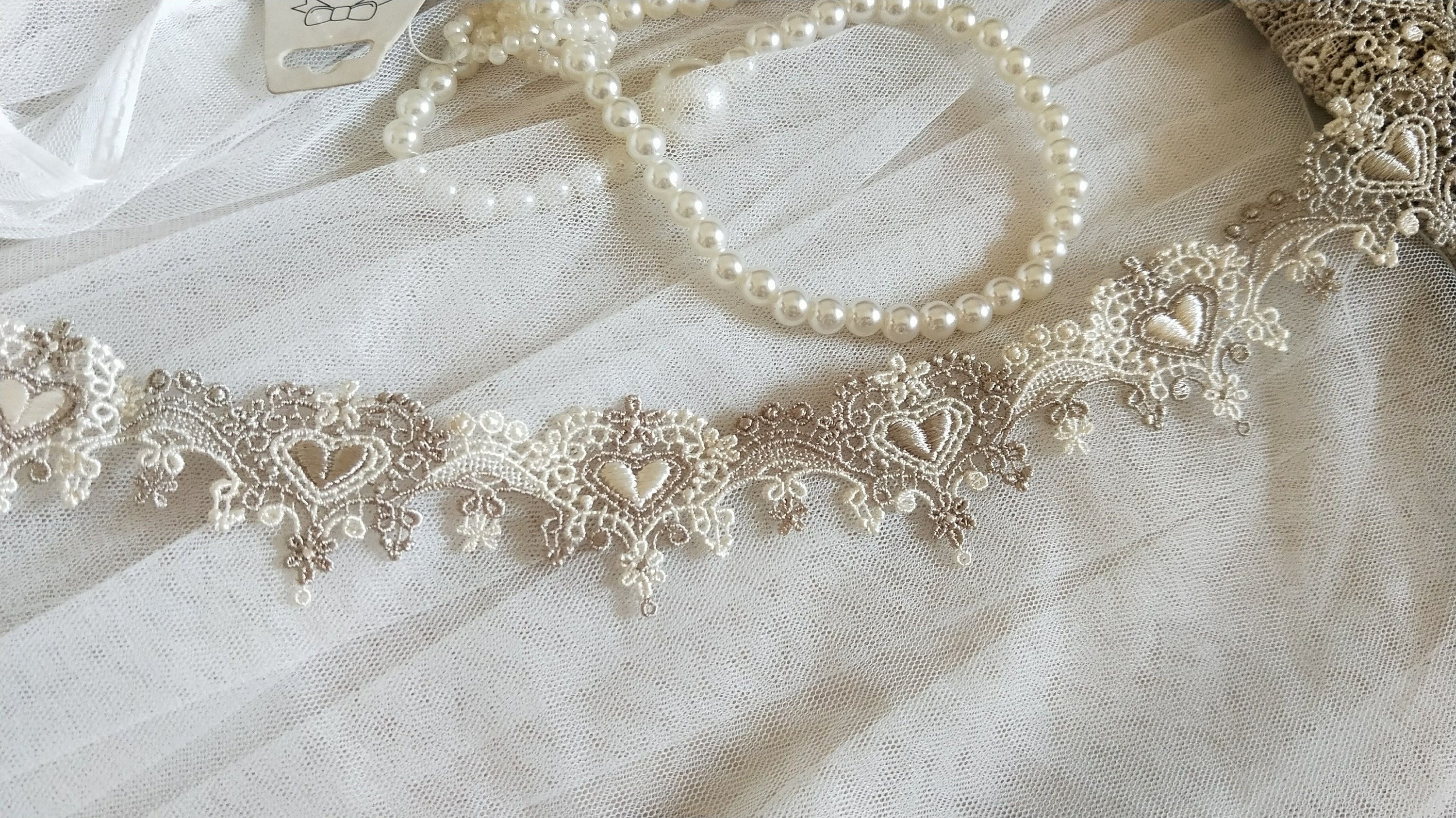 2 Colors 2 Yards Exquisite Khaki Venice Lace Trim Scalloped Heart ...