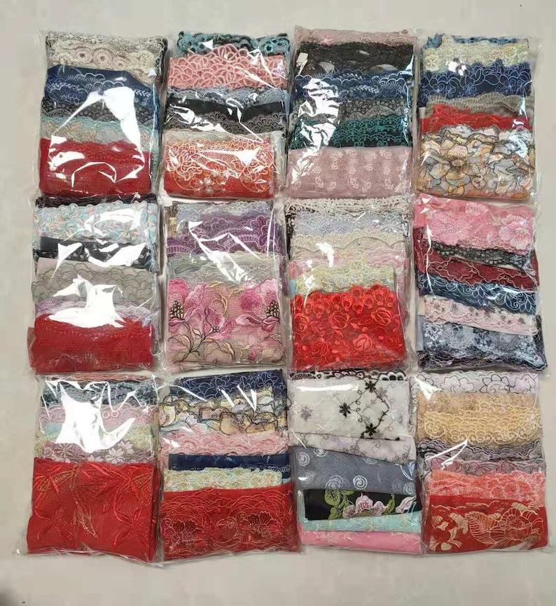 Clearance Assorted Embroidered Lace Trims for DIY Supplies | Etsy