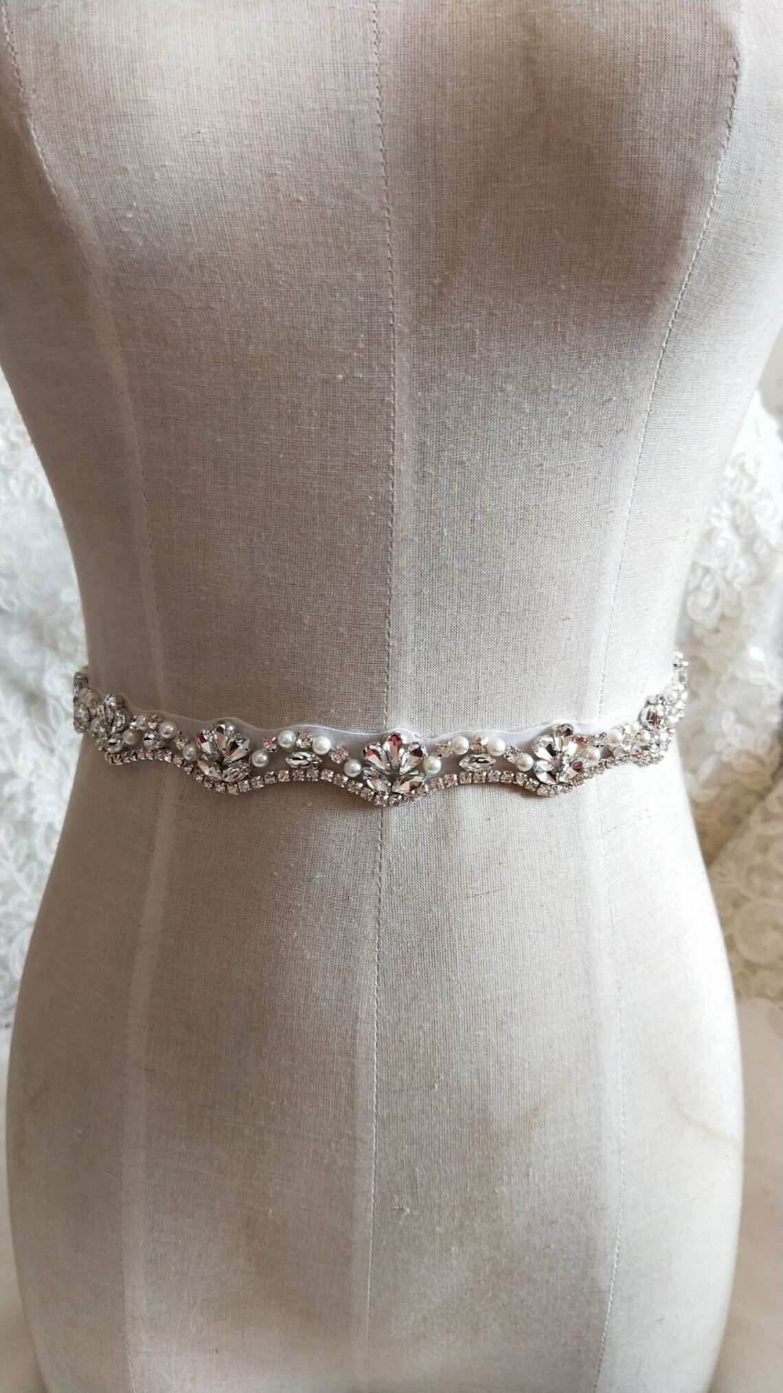 3 Colors Rhinestone Crystal Lace Trim 0.78 Wide For | Etsy