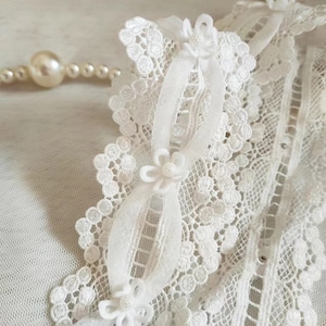 3 Colors Lovely Lace Trim Pink Venice Lace Trim With Pearl Beaded 1.9 ...