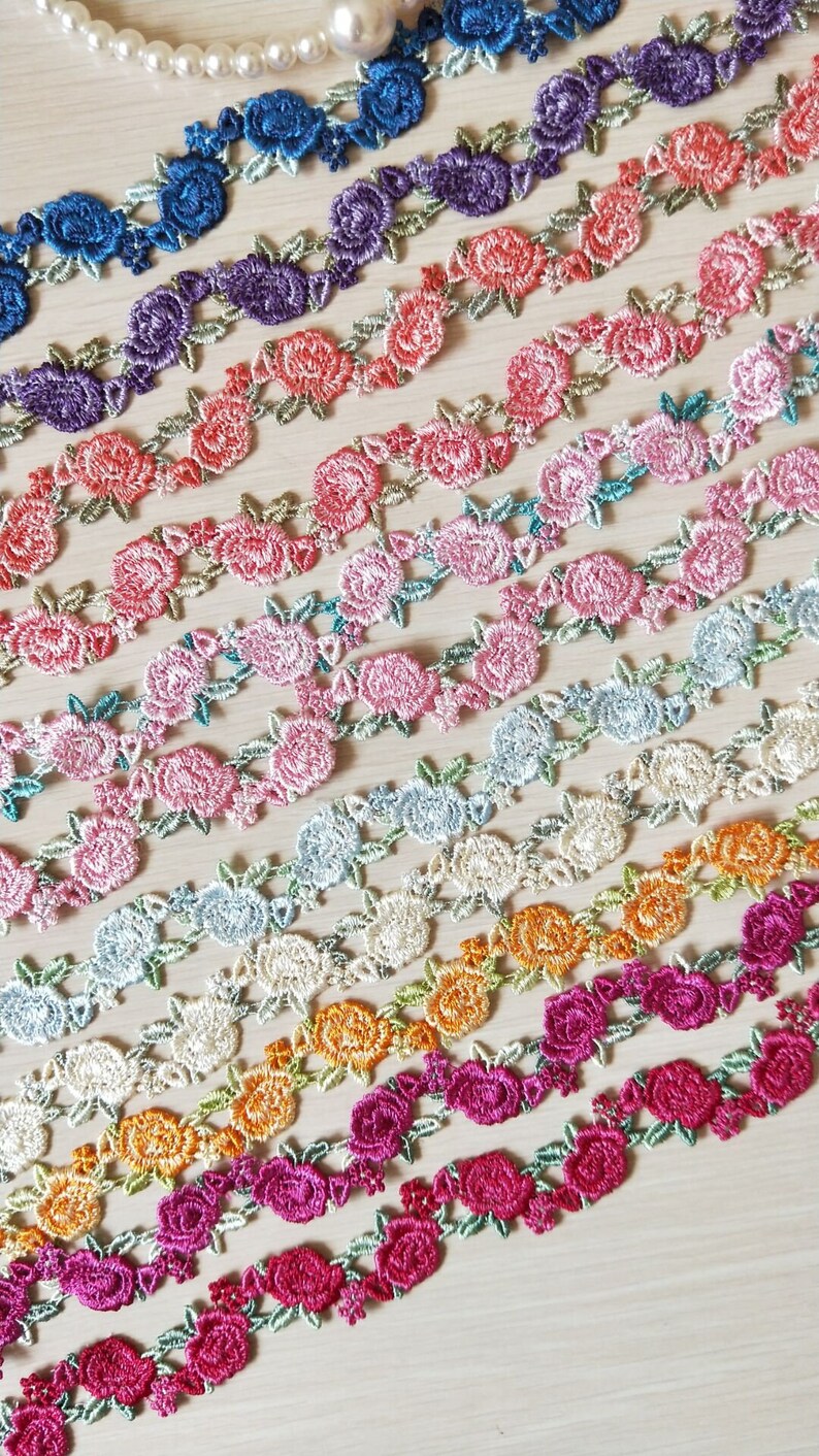 3 Yards Lovely Venice Lace Trim Roses Flowers Embroidered Lace | Etsy