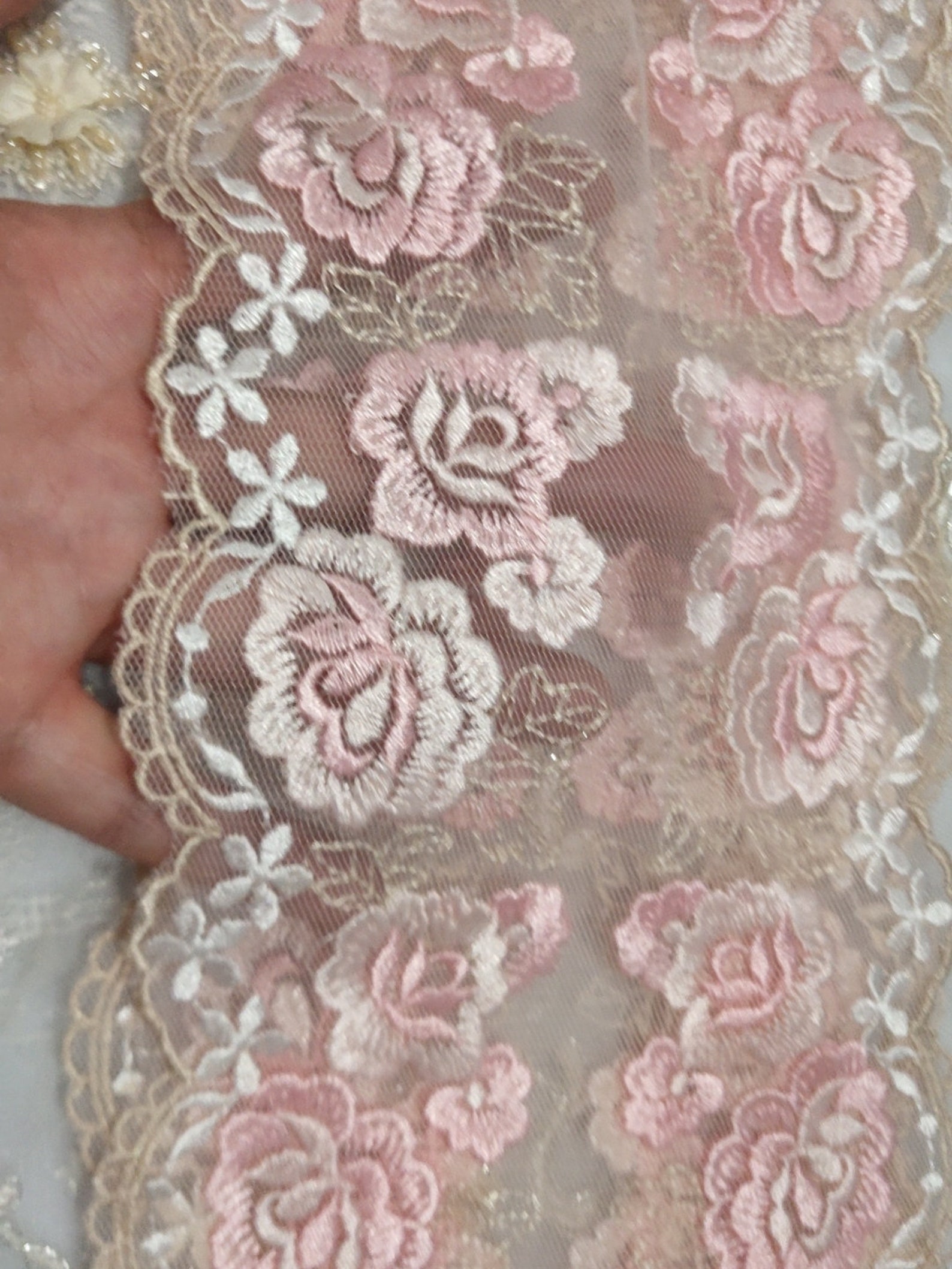 Gorgeous Lace Trim Floral Embroidered Tulle Lace 5.5 Inches - Etsy