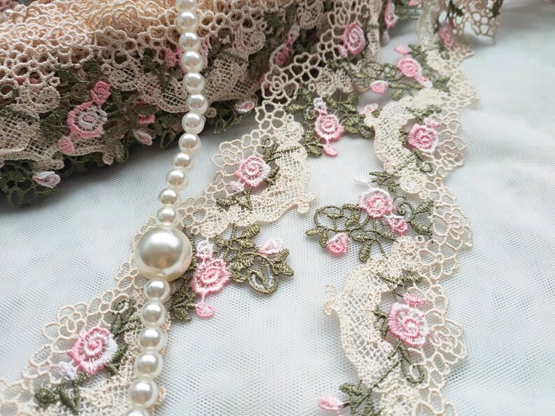 2 Yards 2 Colors Exquisite Venice Lace Trim Scalloped Roses - Etsy
