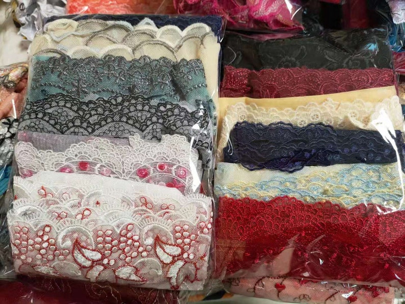 Clearance Assorted Embroidered Lace Trims for DIY Supplies | Etsy