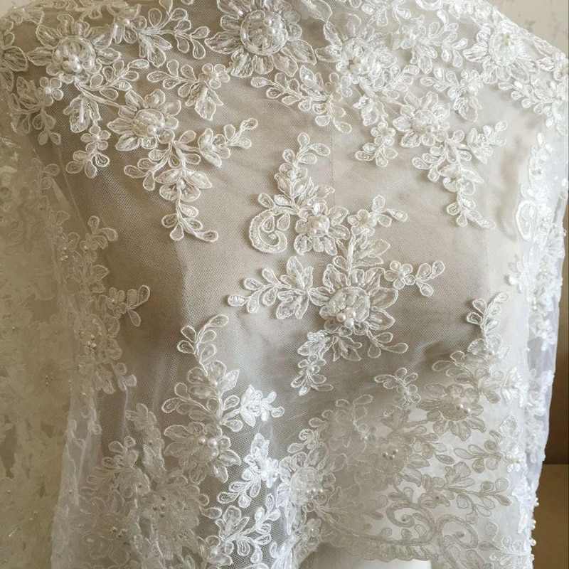 Alencon Lace Fabric - Etsy