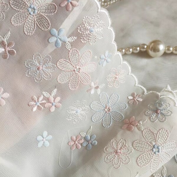 Daisy Lace Fabric - Etsy UK